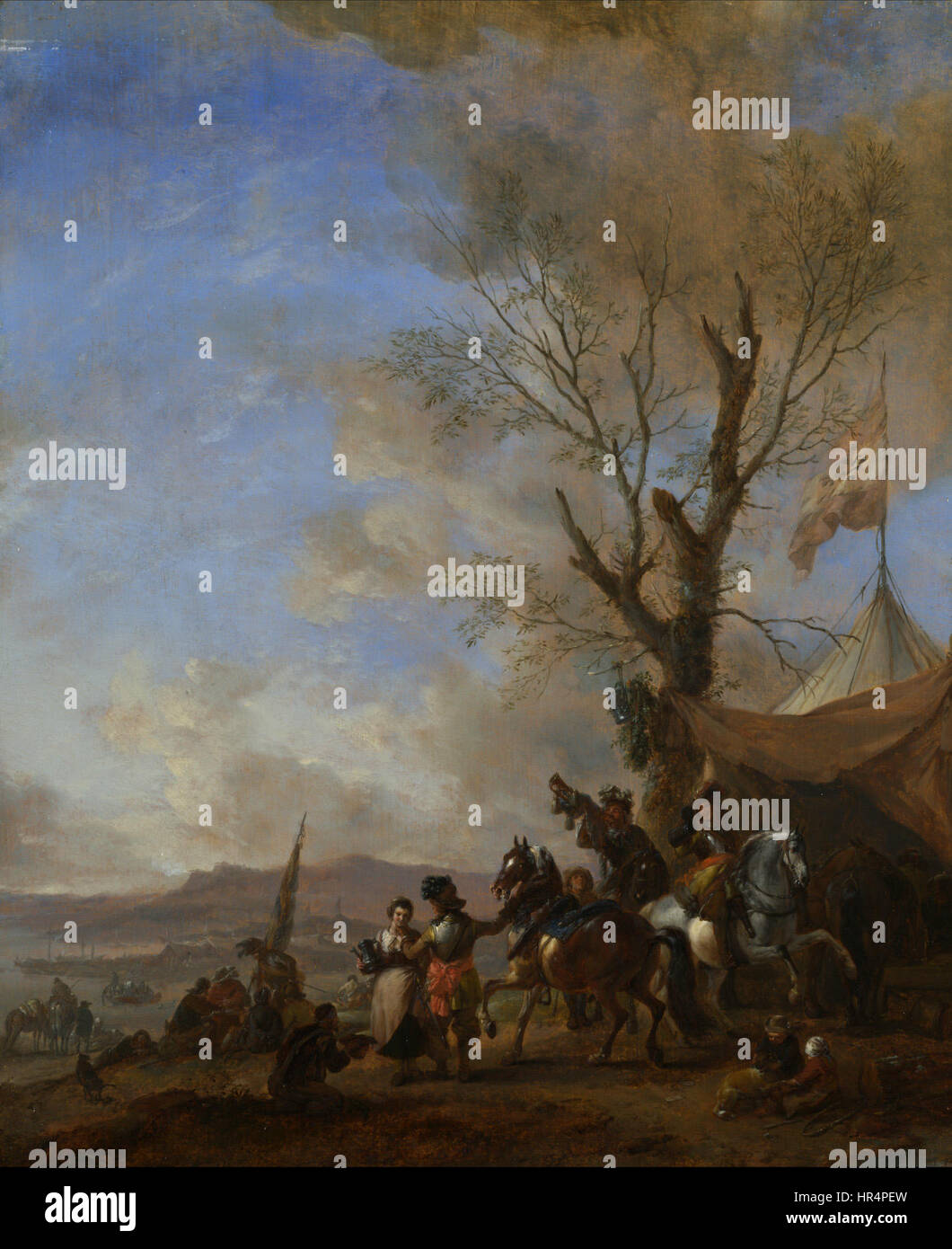 Philips Wouwerman’s ‘Cavalrymen halted at a Sutler's Booth’ from the ...