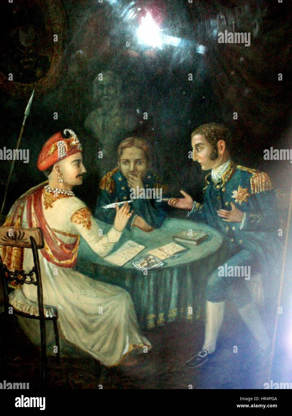 Baji Rao II, the last Peshwa of the Maratha Empire, is depicted in a ...