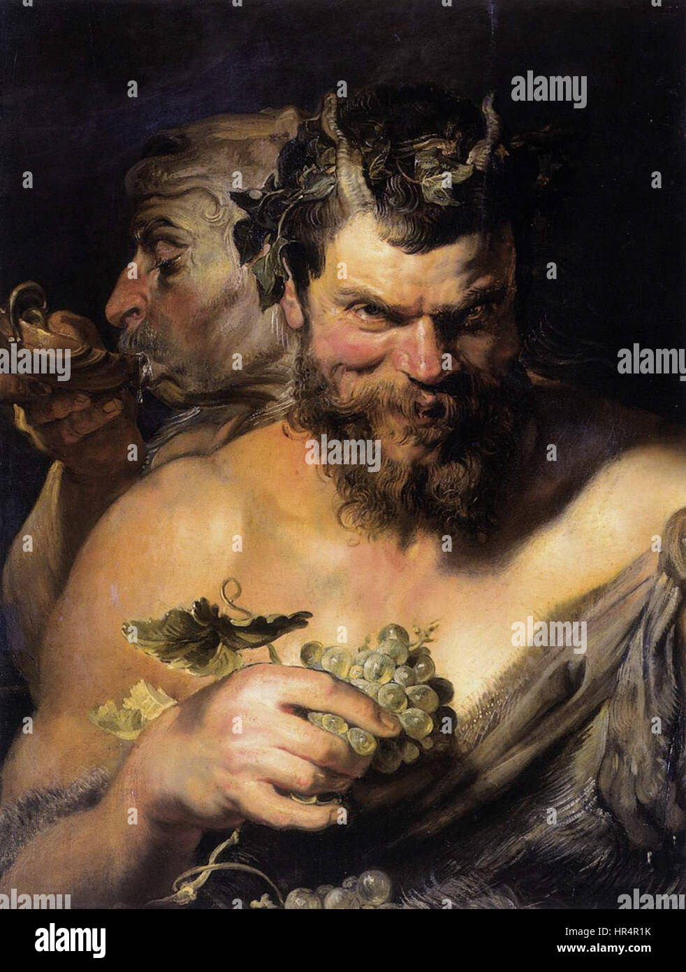Peter Paul Rubens' 'Two Satyrs' portrays two mythological creatures in ...