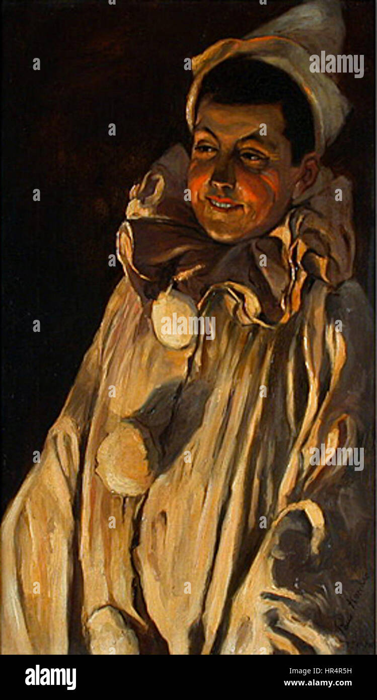 Paul Hoecker's 'Harlekin' portrays the iconic figure of Harlequin from ...