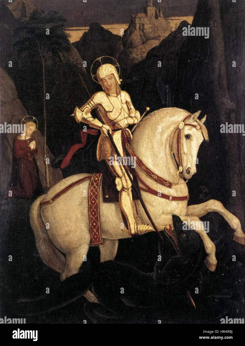 This work by Pforr, 'St. George,' presents the legendary knight slaying ...