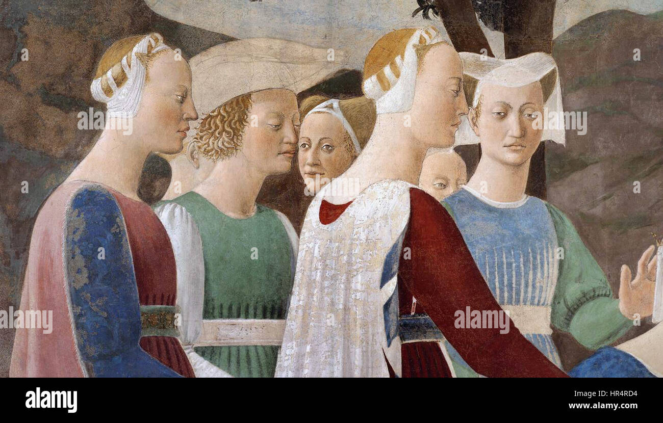 This detail from Piero della Francesca's 'Procession of the Queen of ...