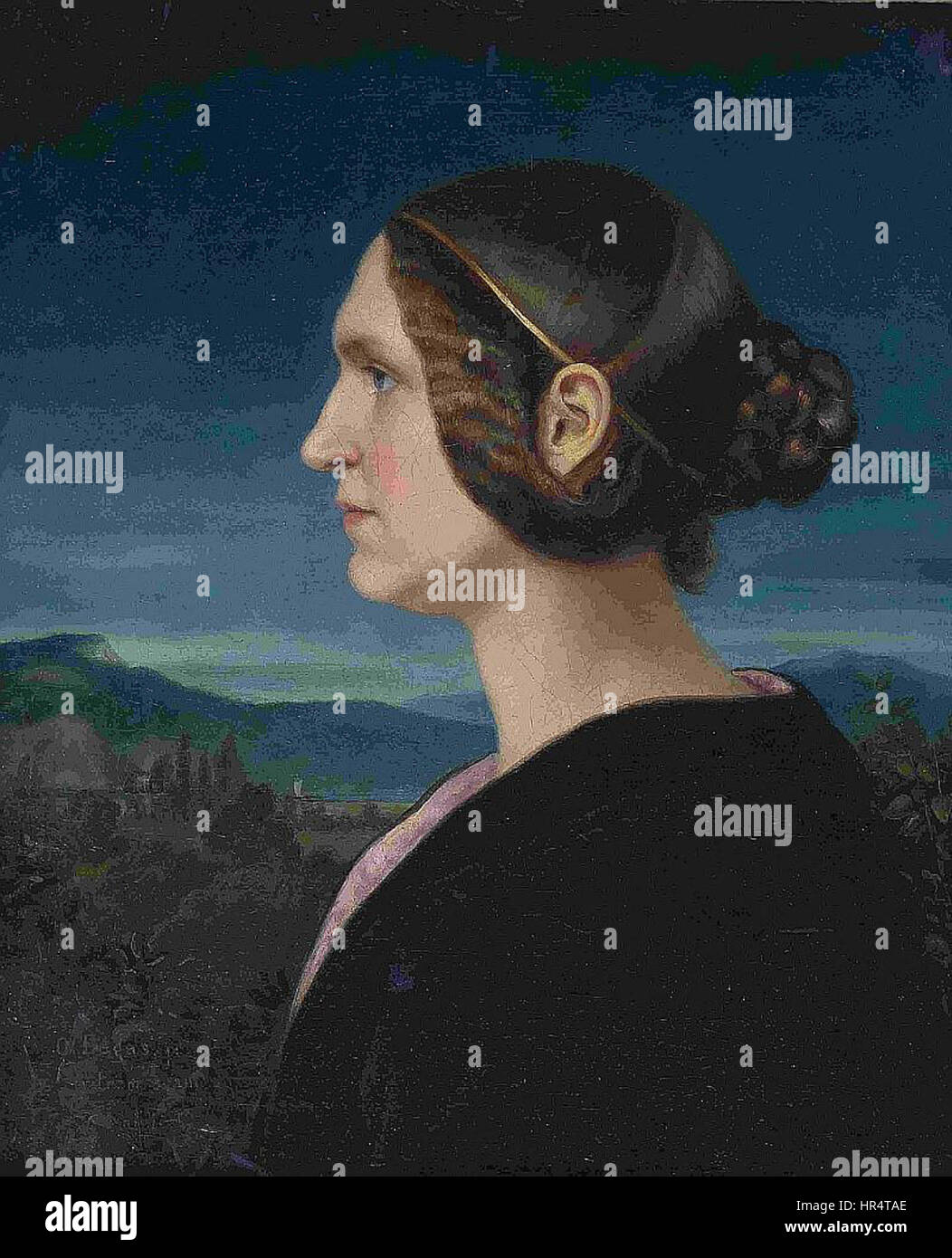 Oskar Begas Portrait Wilhelmine Begas 1842 Stock Photo - Alamy