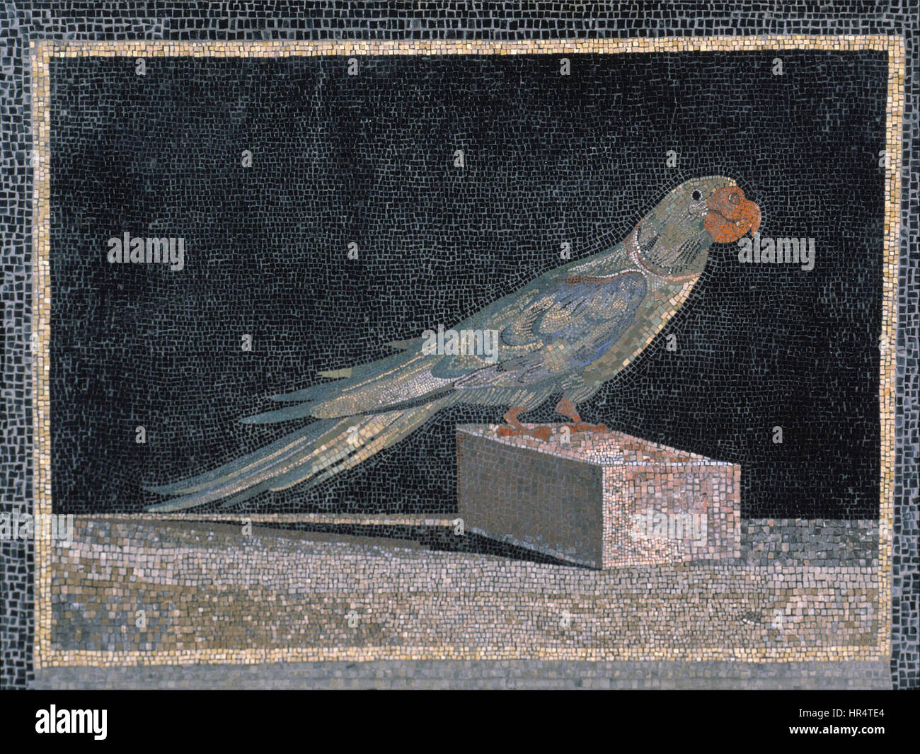 This parrot mosaic showcases vibrant colors and intricate designs ...