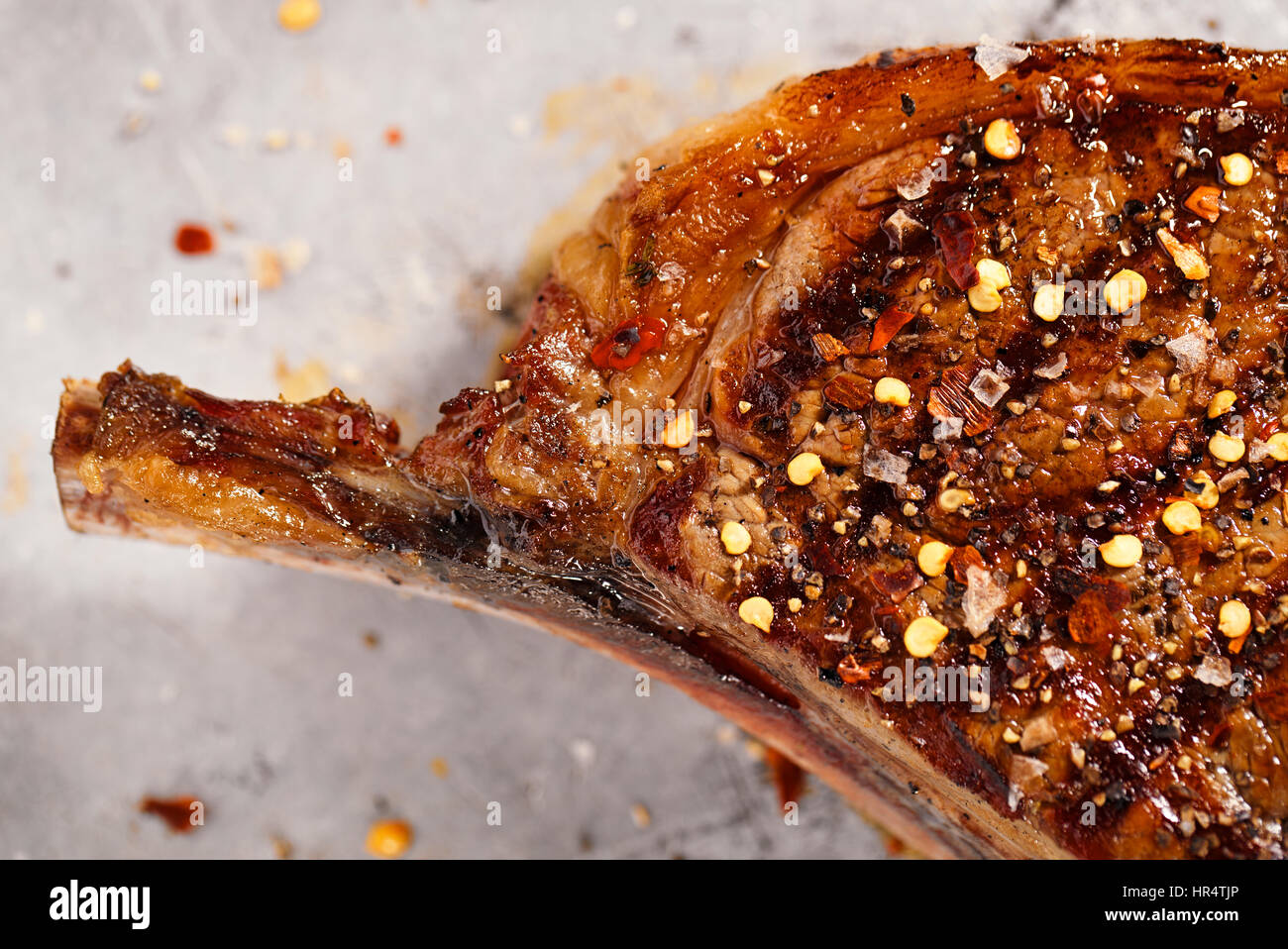 food meat - beef steak on vintage metal plate, Shallow dof Stock Photo ...