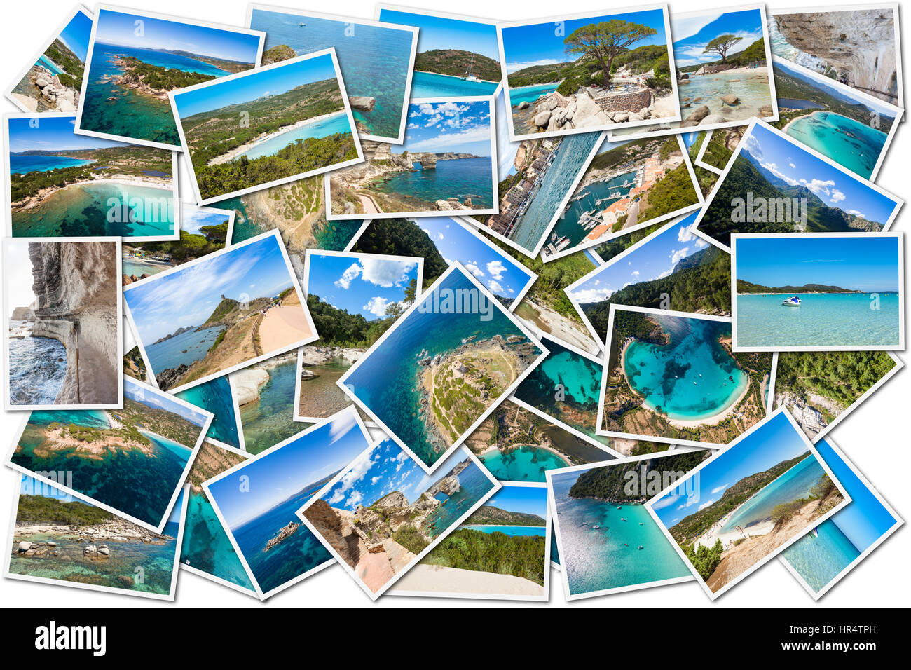 Photo collage of Corsica landscape in France Stock Photo - Alamy