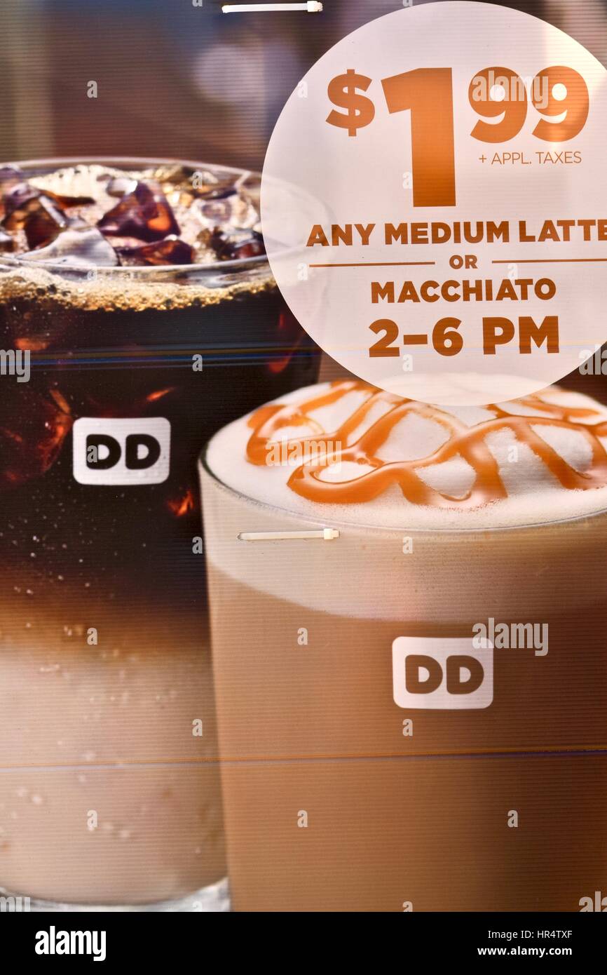 Dunkin' Donuts coffee sign Stock Photo - Alamy