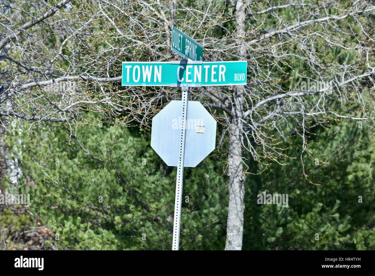 Town center sign hi-res stock photography and images - Alamy