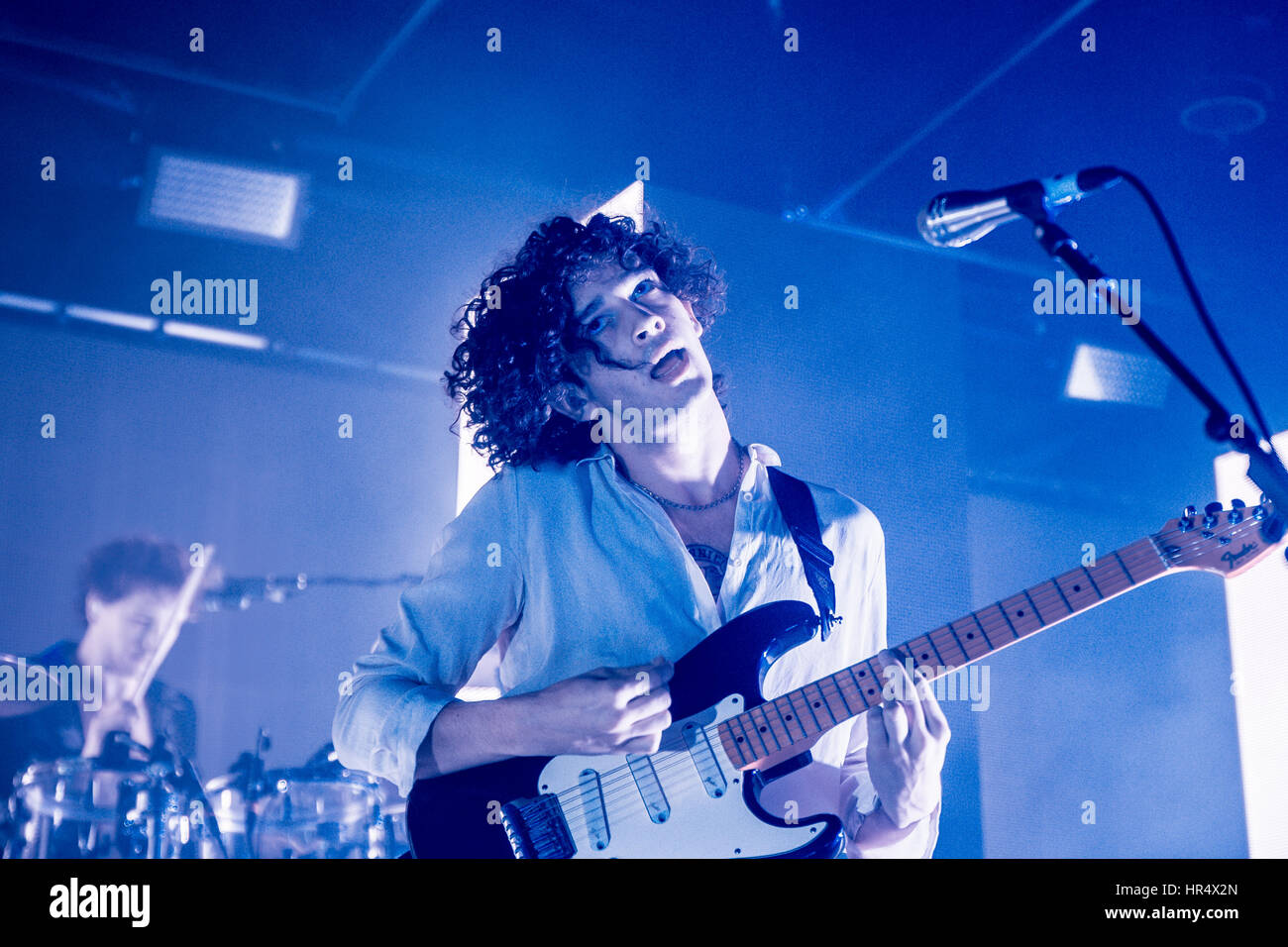 The 1975 - Matty Healy Performing Live In Liverpool, England, UK Stock ...