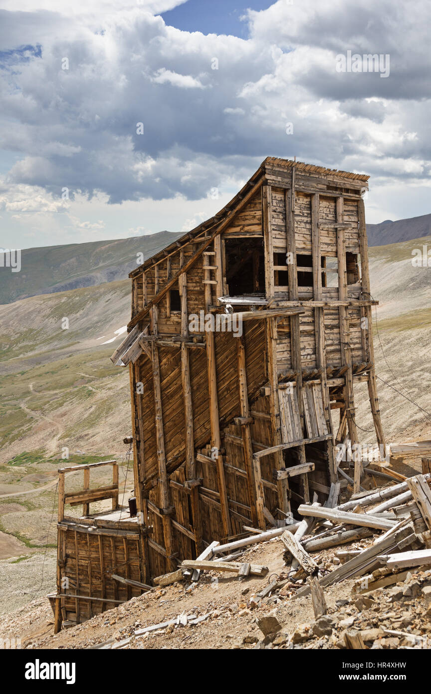 ruins of the hilltop mine on Mount Sherman in Colorado Stock Photo - Alamy