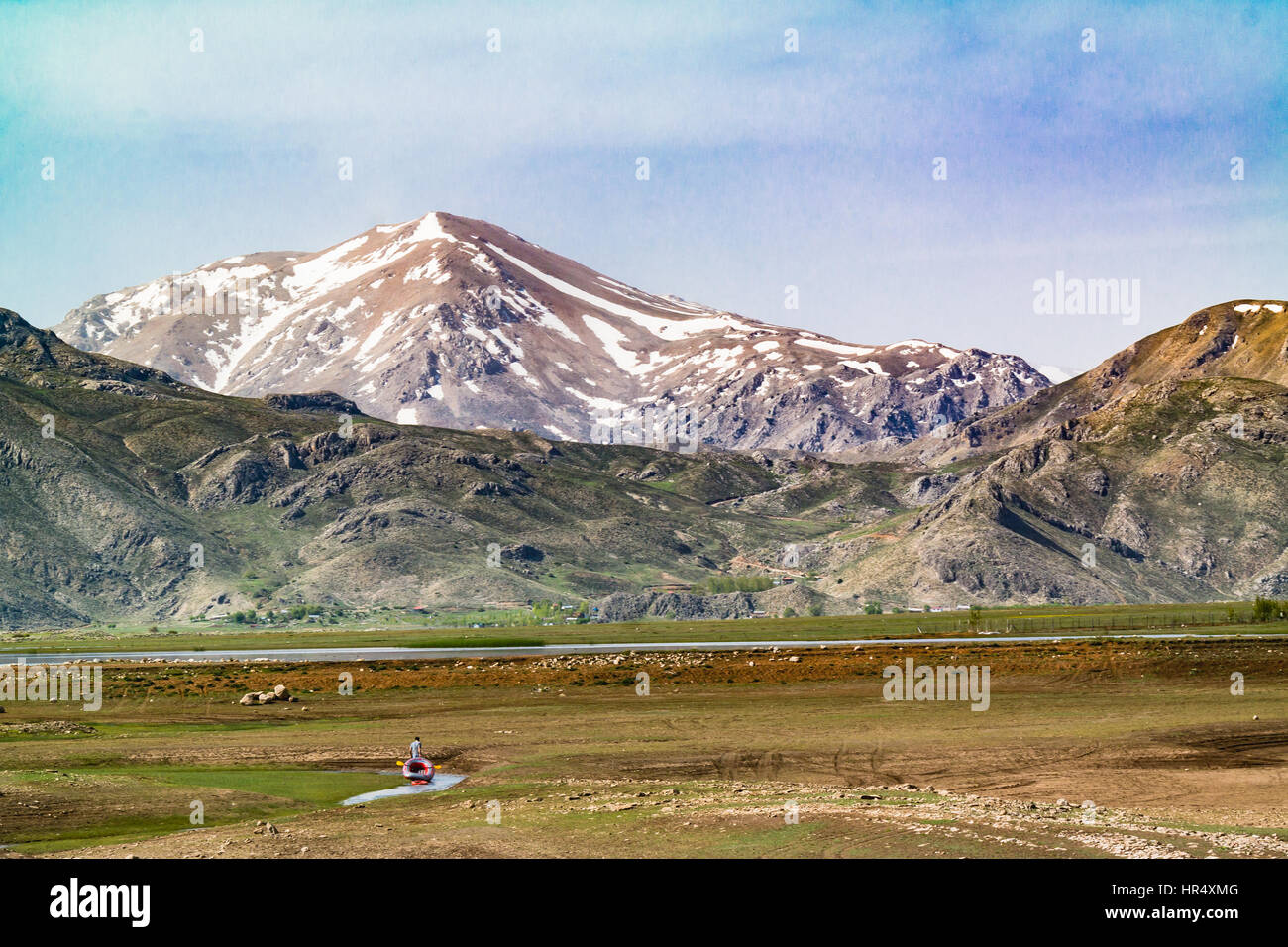 lycian trail mediterranean turkey snow mountain range Stock Photo - Alamy