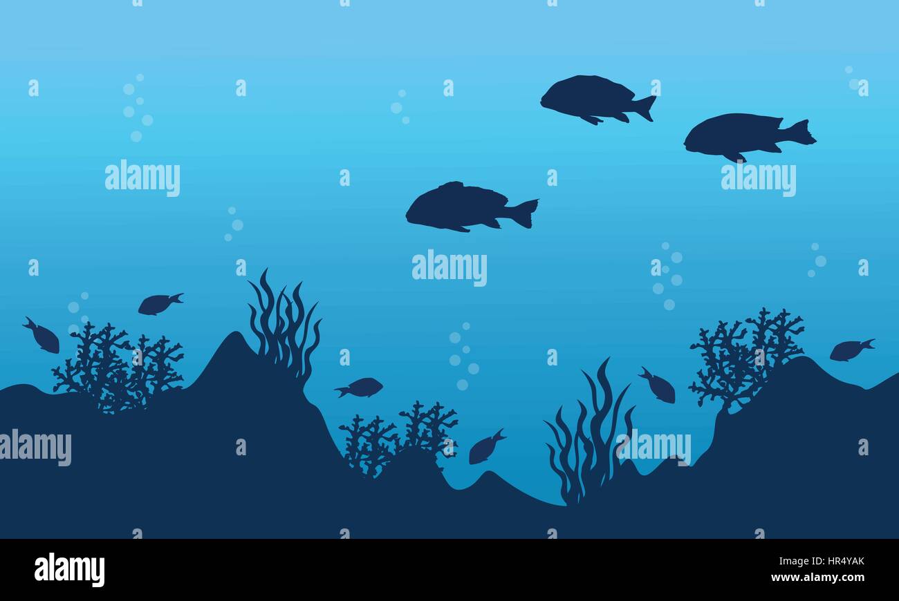 Landscape of fish and reef Stock Vector Image & Art - Alamy