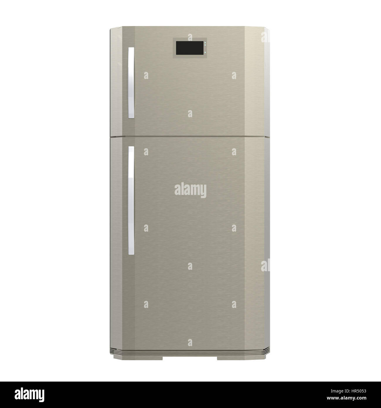 3d rendering grey new fridge isolated on white Stock Photo - Alamy