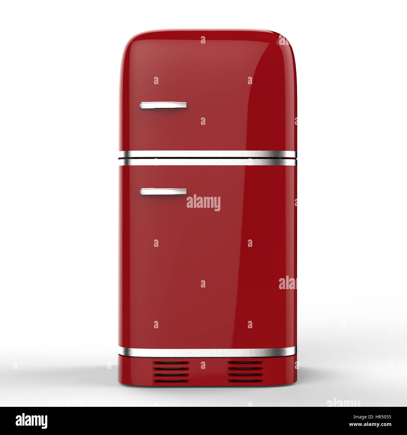 3d rendering retro design fridge Stock Photo - Alamy