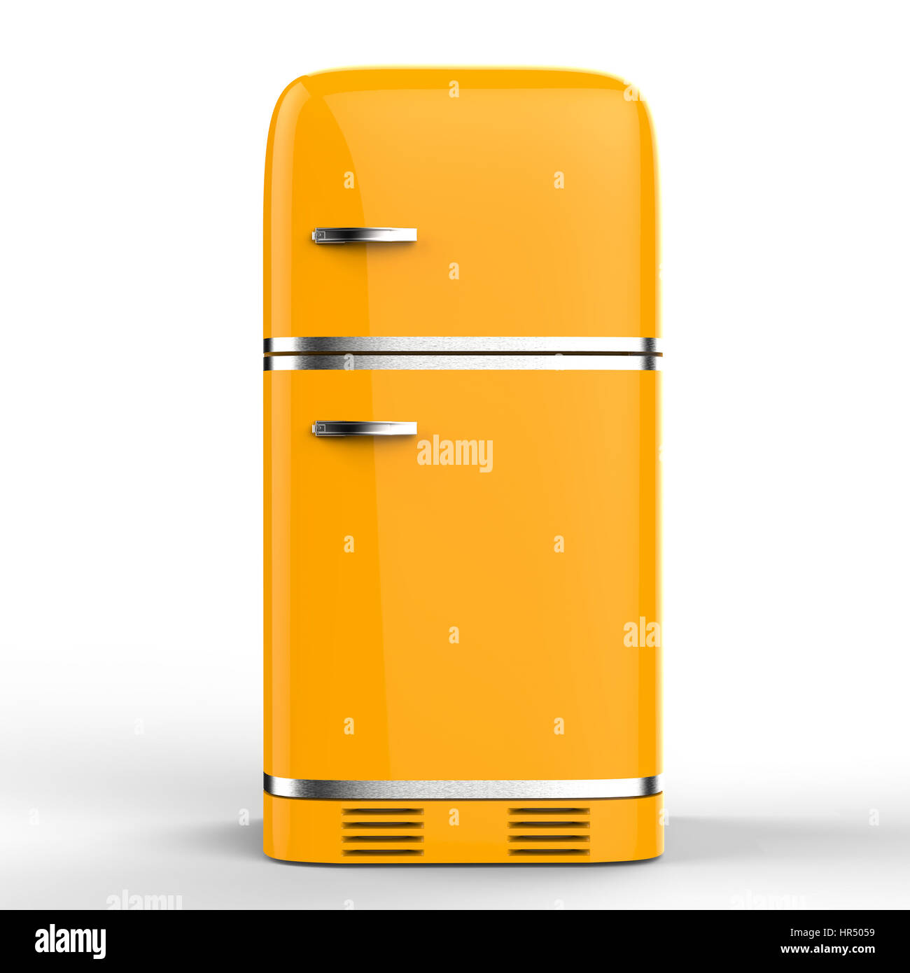 3d rendering retro design fridge Stock Photo - Alamy