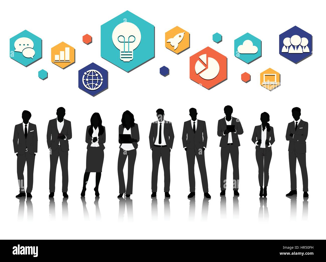 Vector UI Illustration Business People Concept Stock Vector Image & Art ...