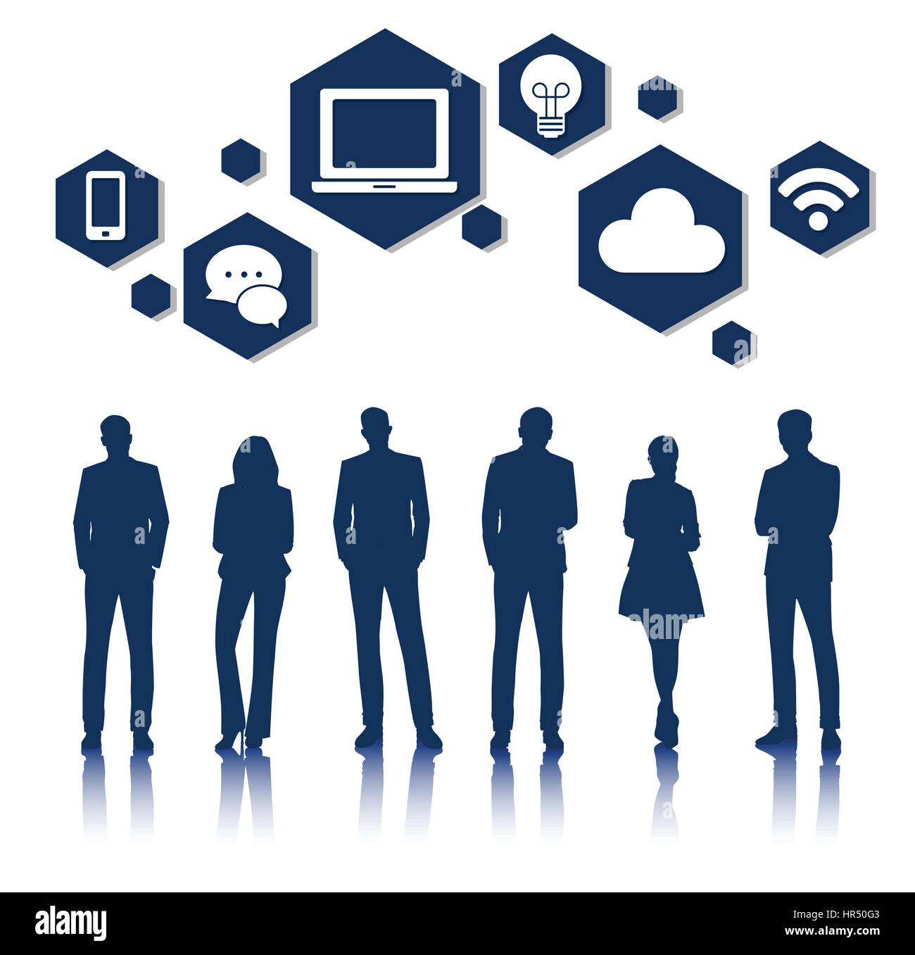 Vector UI Illustration Business People Concept Stock Vector Image & Art ...