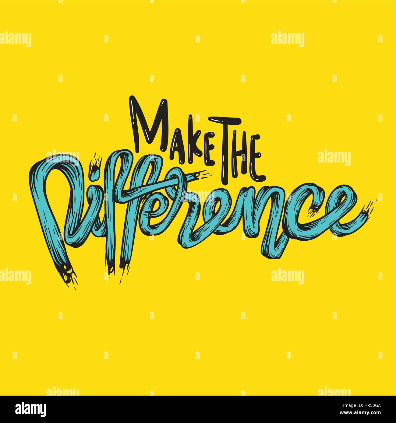 Make the difference word graphic vector Stock Vector Image & Art - Alamy