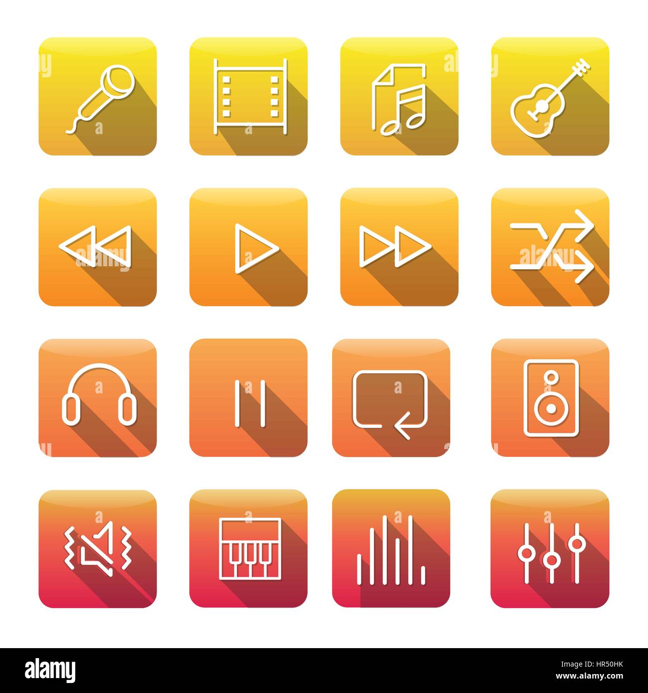 Sound wave collection play Cut Out Stock Images & Pictures - Alamy