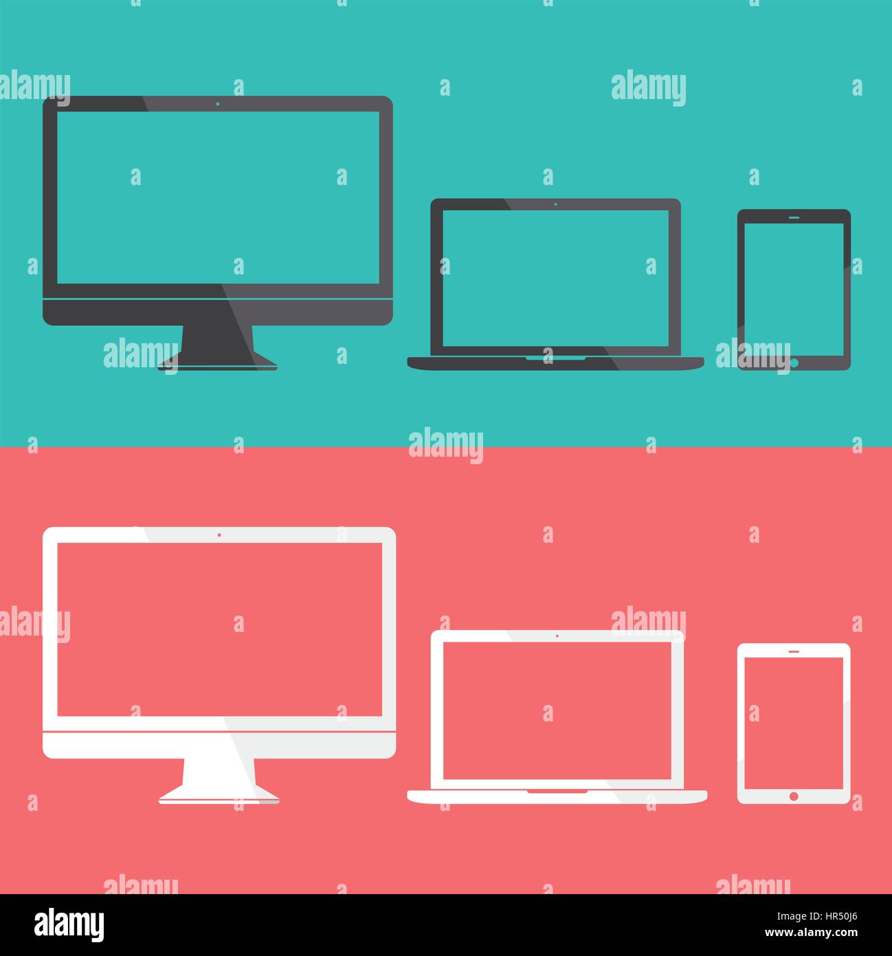 Collage devices Stock Vector Images - Alamy