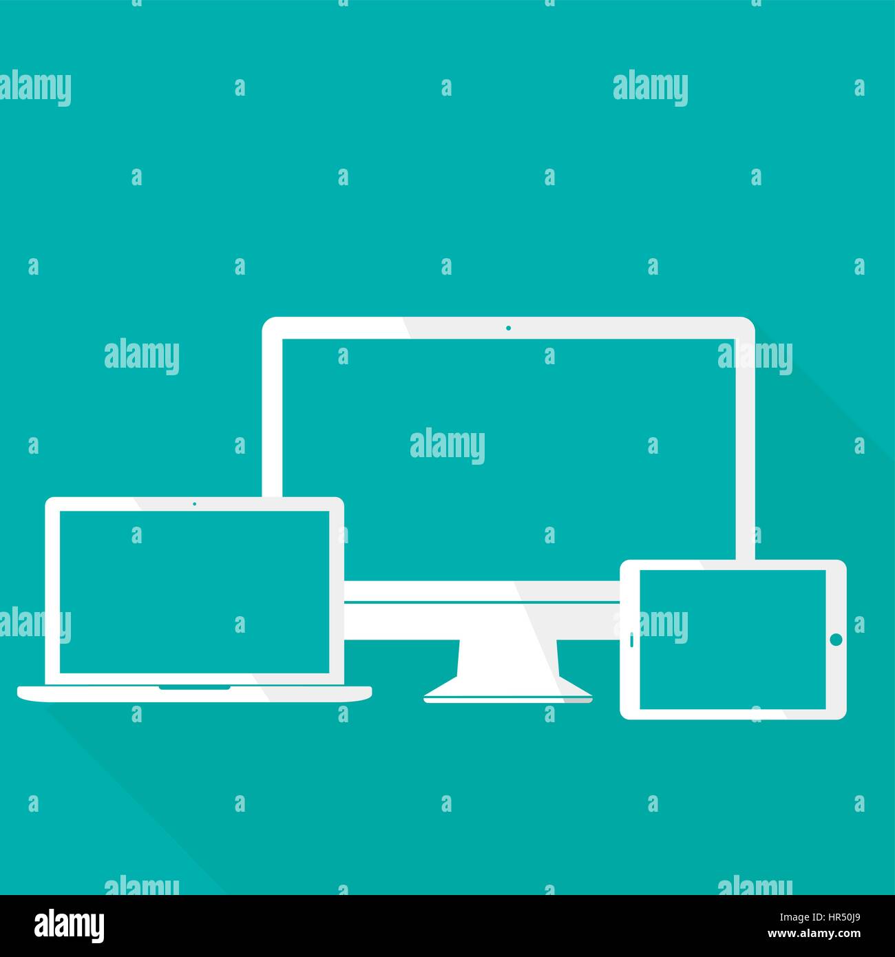 Collage technology devices Stock Vector Images - Alamy