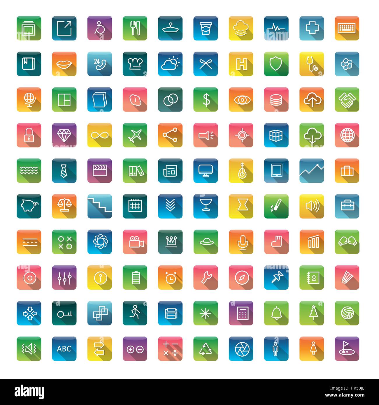 Icon Collection Vector Application Content Concept Stock Vector Image ...