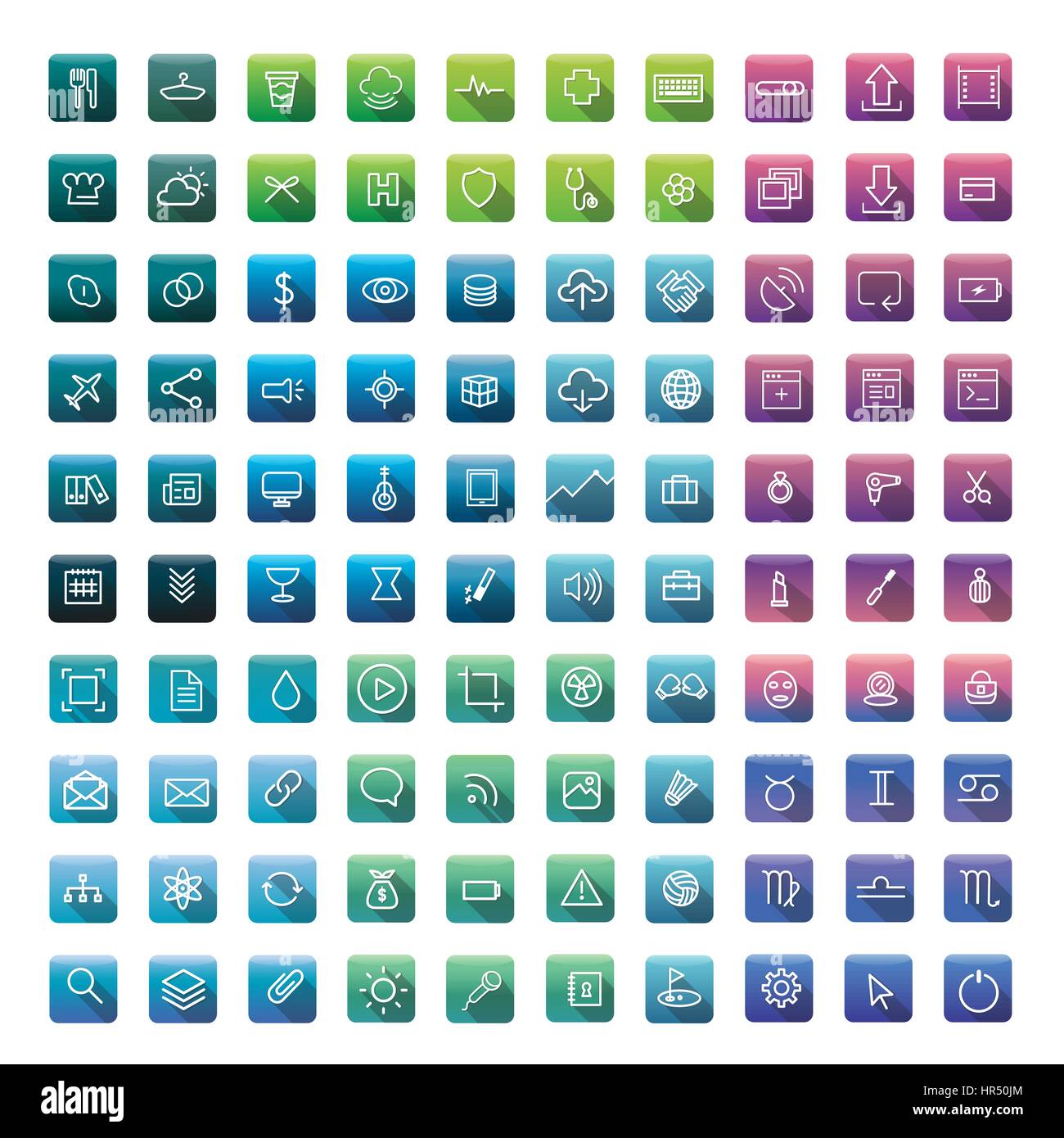 Icon Collection Vector Application Content Stock Vector Image & Art - Alamy