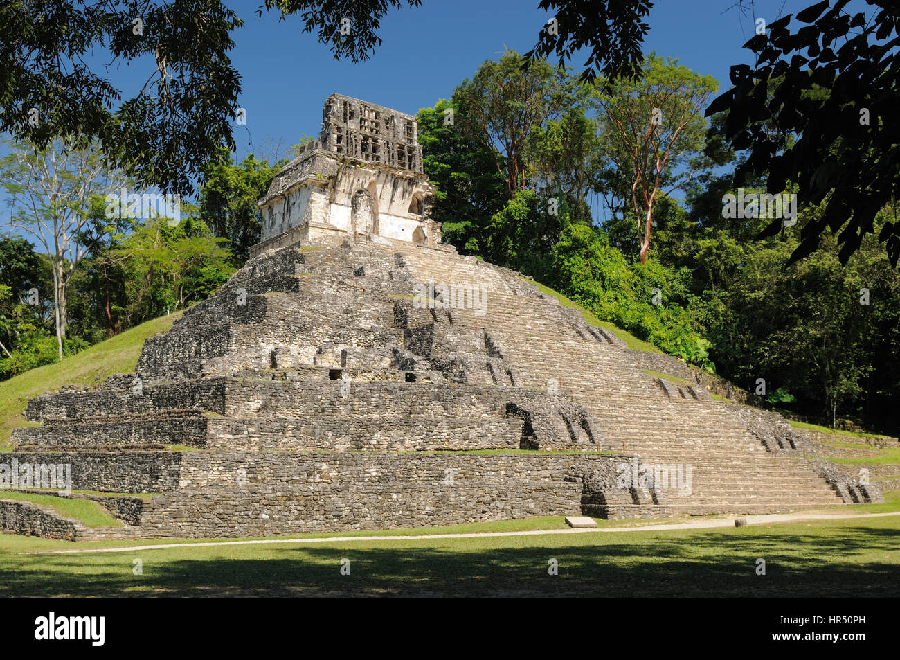 Mexico, The ancient city of Palenque sits like a king on a throne of ...