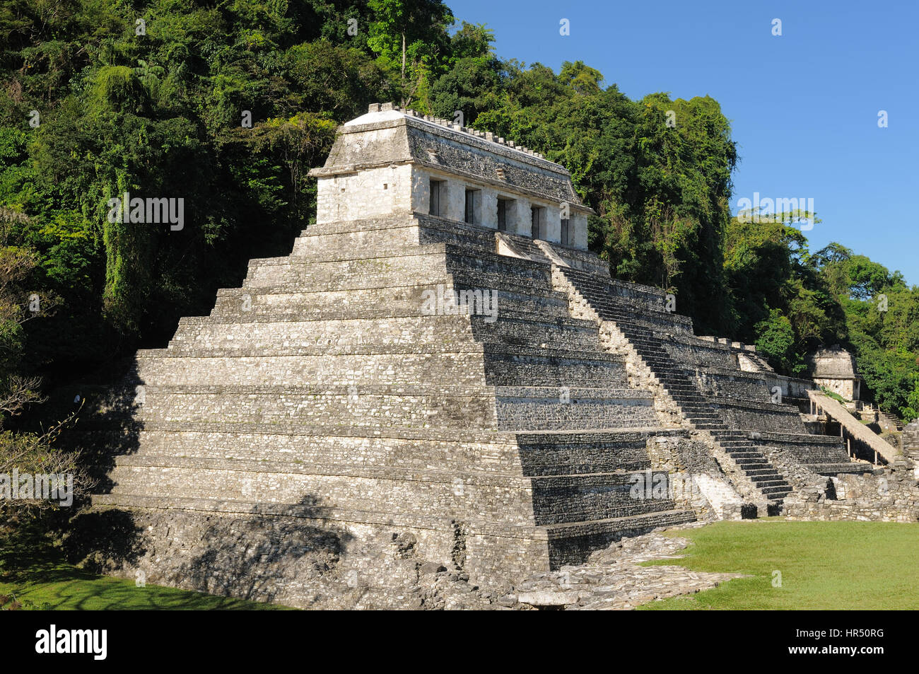 Mexico, The ancient city of Palenque sits like a king on a throne of ...
