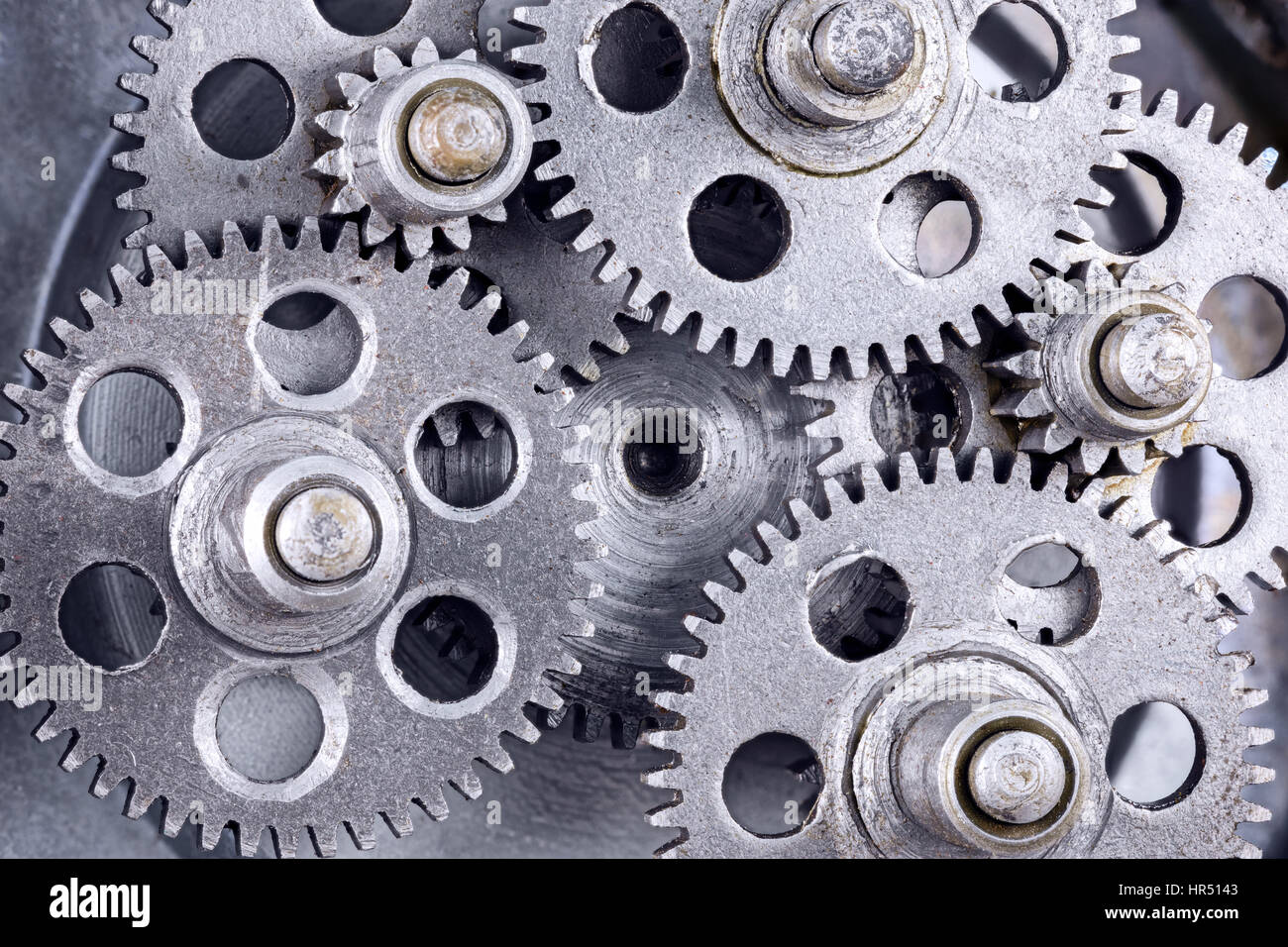old metal cogwheels macro view. technology concept Stock Photo - Alamy