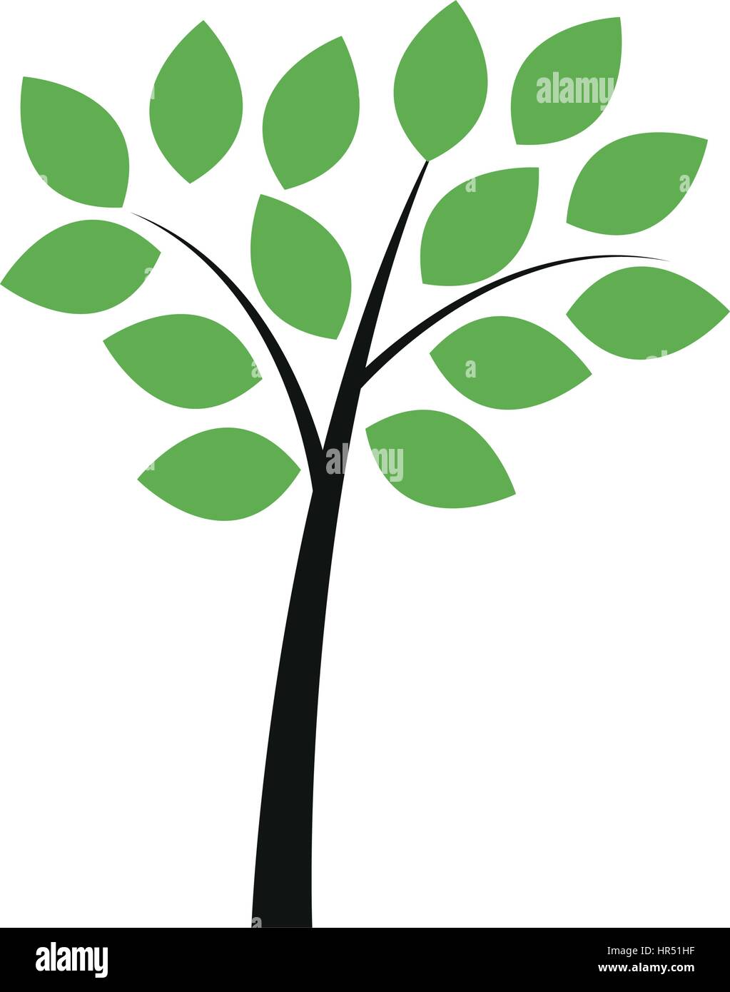 tree icon illustrated on a white background in vector Stock Vector ...
