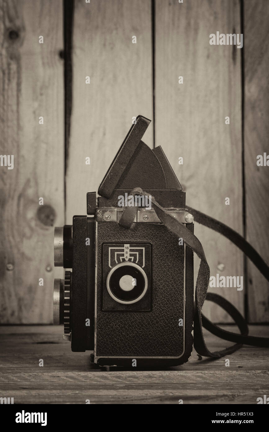 Vintage film cameras Stock Photo - Alamy