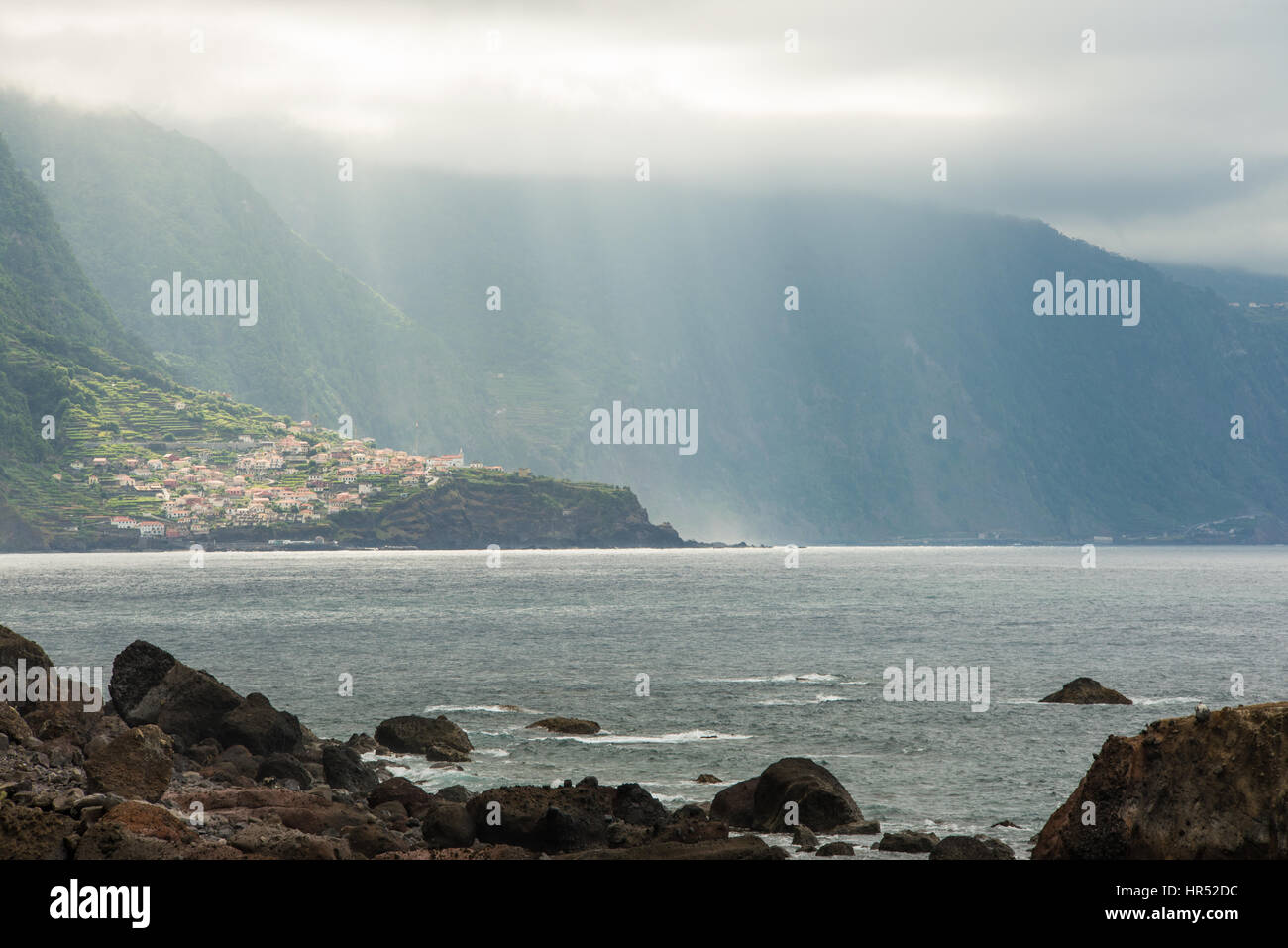 Scenic landscape of volcanic island Madeira, Portugal Stock Photo - Alamy