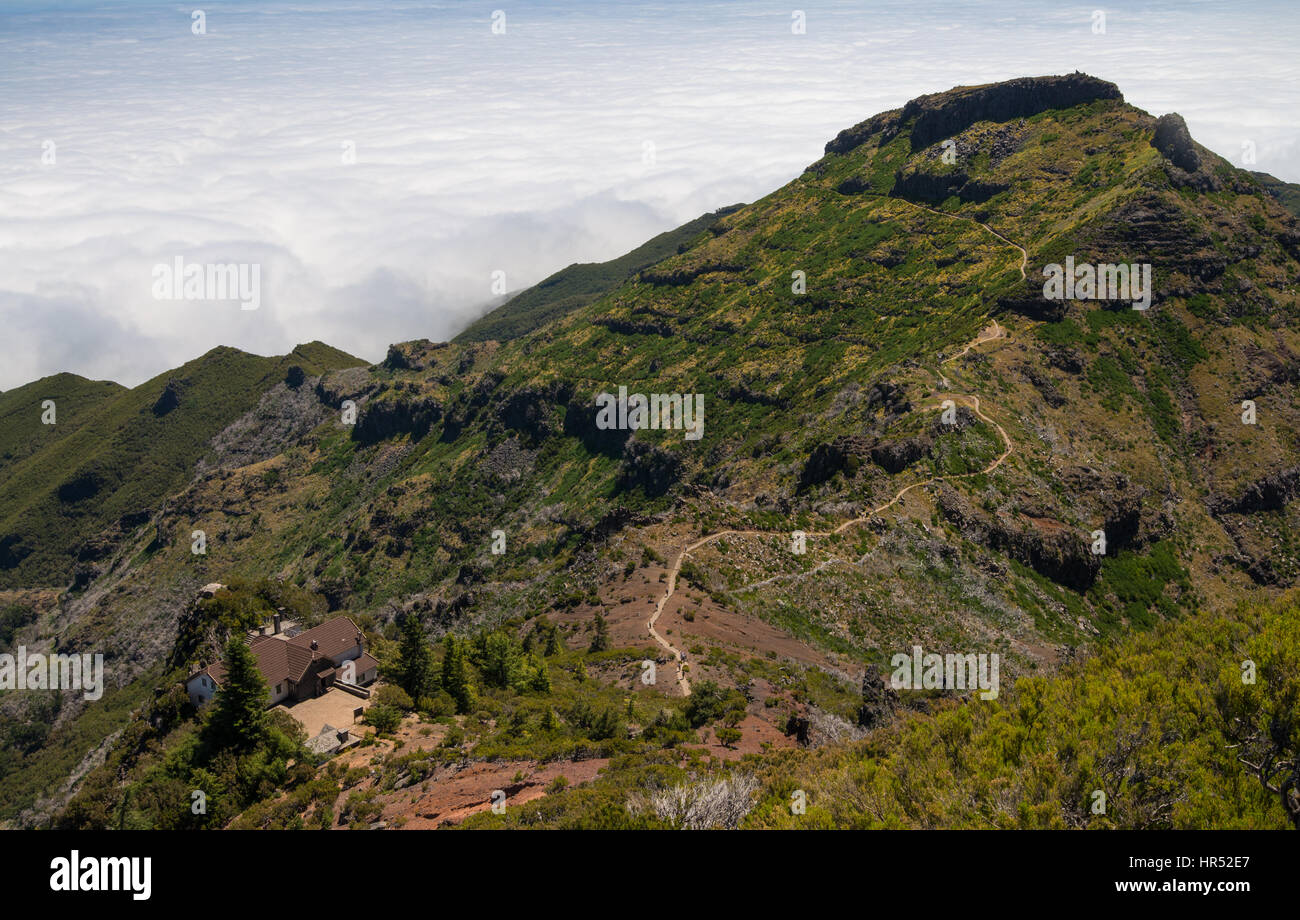 Scenic hiking path on Madeira island, Portugal Stock Photo - Alamy