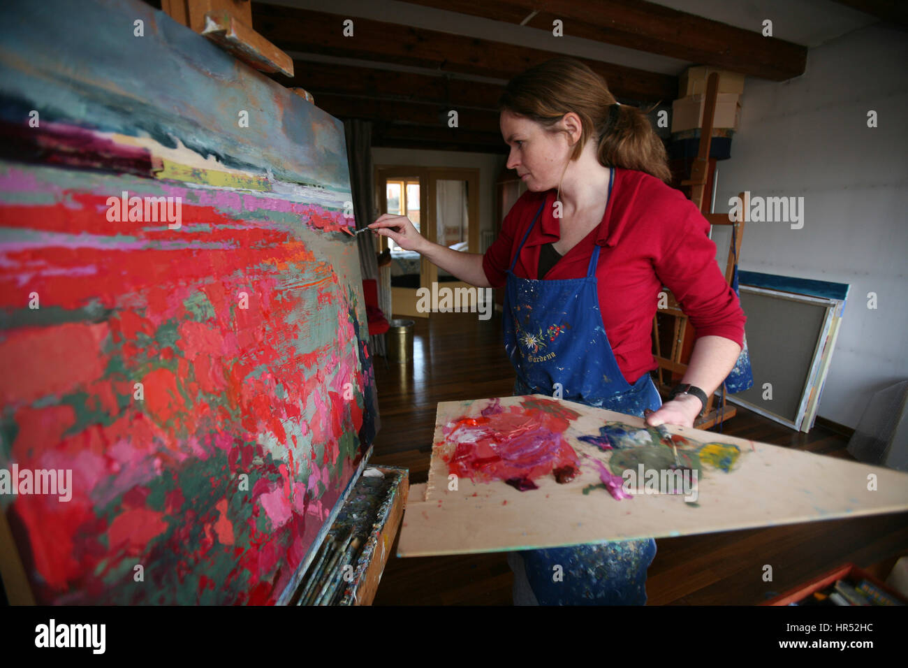 art painter at work Stock Photo - Alamy