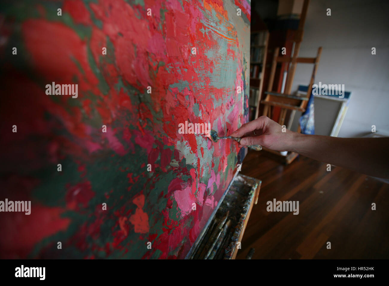 art painter at work Stock Photo - Alamy