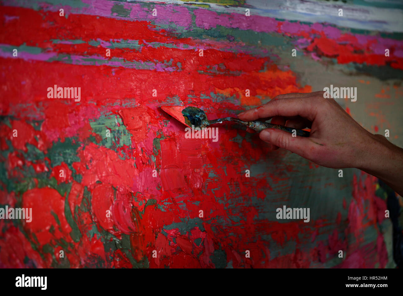 art painter at work Stock Photo - Alamy