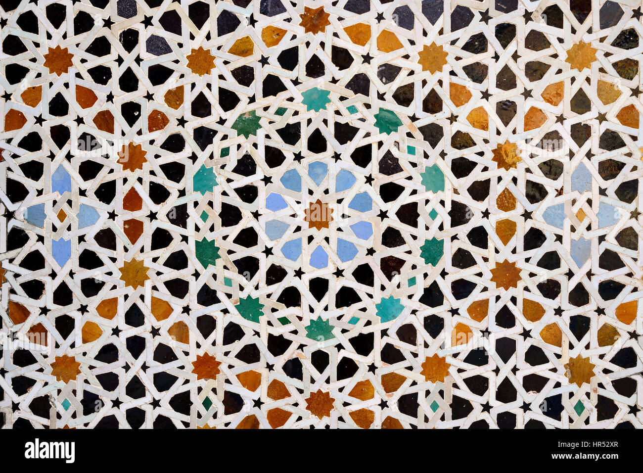 Islamic mosaic Moroccan style on the wall, Fez, Morocco Stock Photo - Alamy