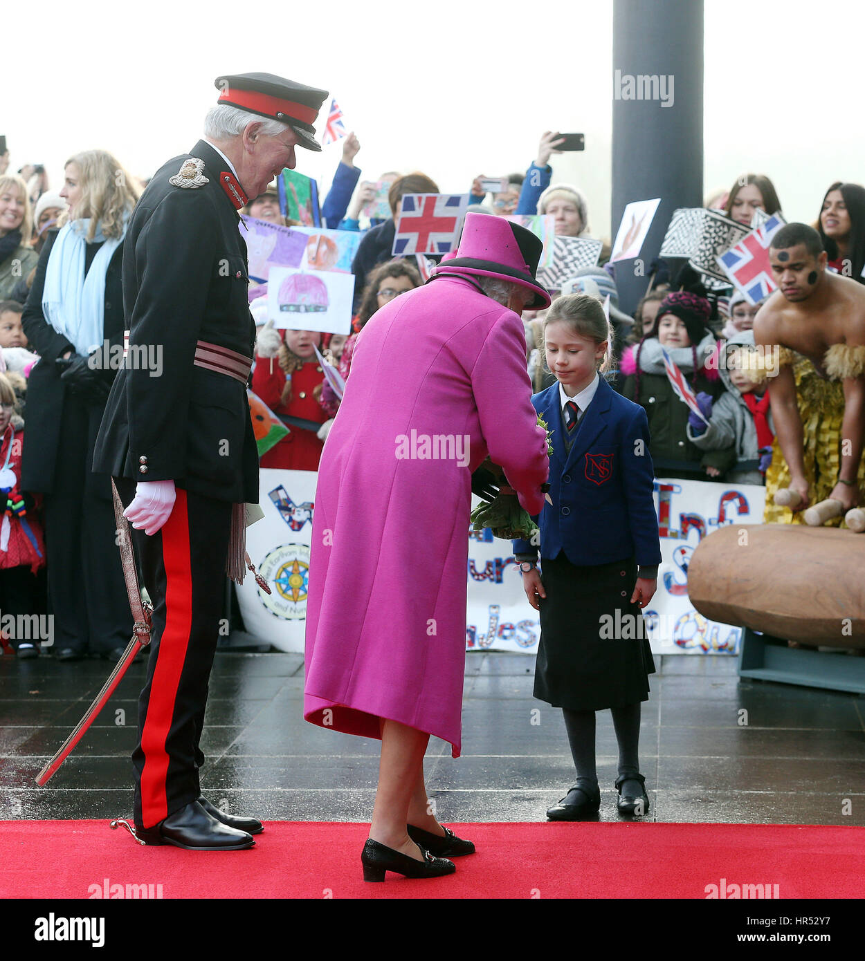 HRH Queen Elizabeth II visits the Fiji Exhibition at the Sainsbury ...