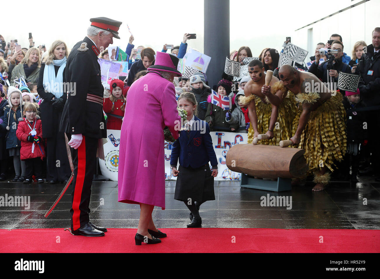 HRH Queen Elizabeth II visits the Fiji Exhibition at the Sainsbury ...
