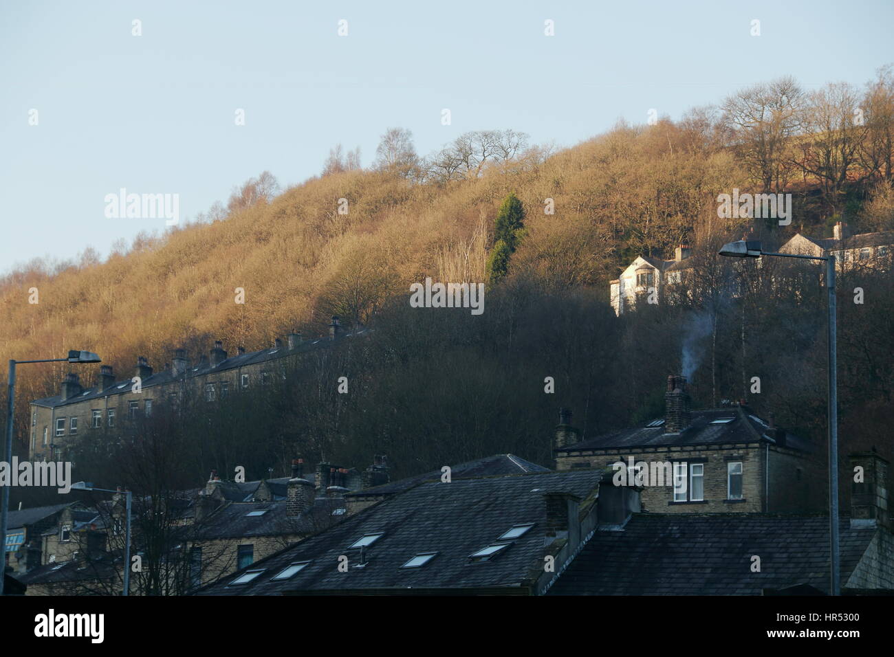 Houses on hillside,Hebden Bridge,West Yorkshire,UK Stock Photo - Alamy