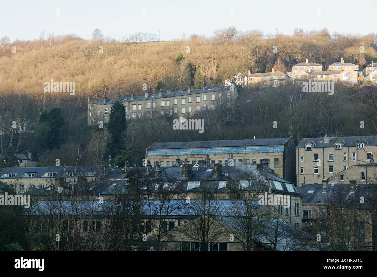 Houses on hillside,Hebden Bridge,West Yorkshire,UK Stock Photo - Alamy