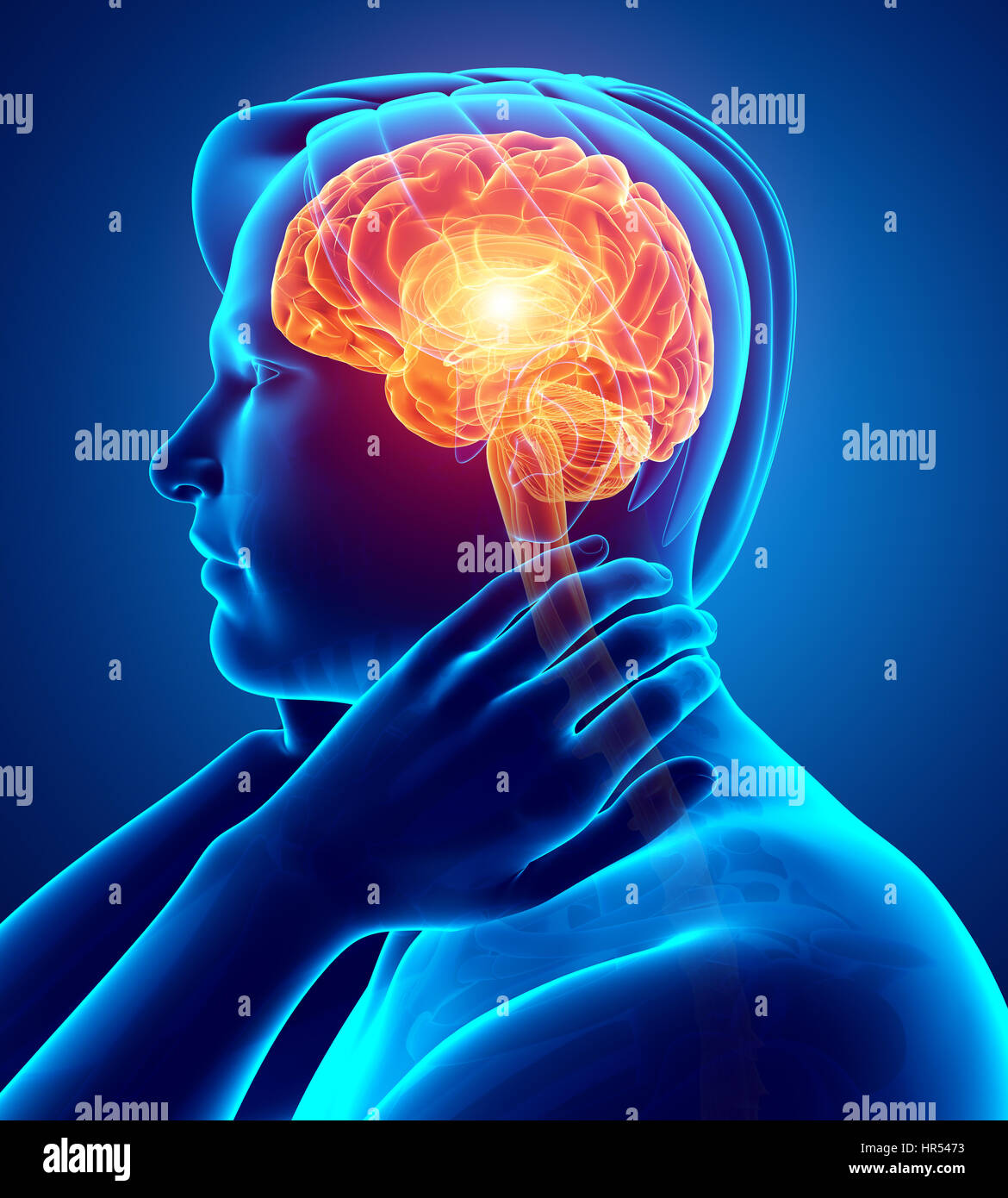 3d Illustration of Male Feeling Headache Stock Photo - Alamy