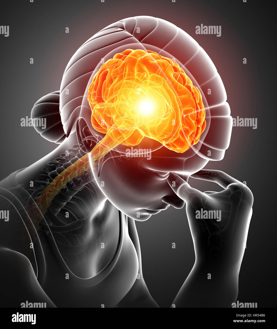 3d Illustration of Women Feeling Headache Stock Photo - Alamy