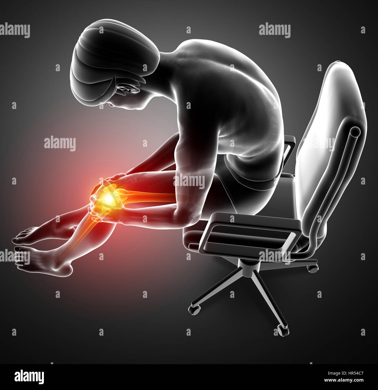 3d Illustration of Male Knee pain Stock Photo - Alamy