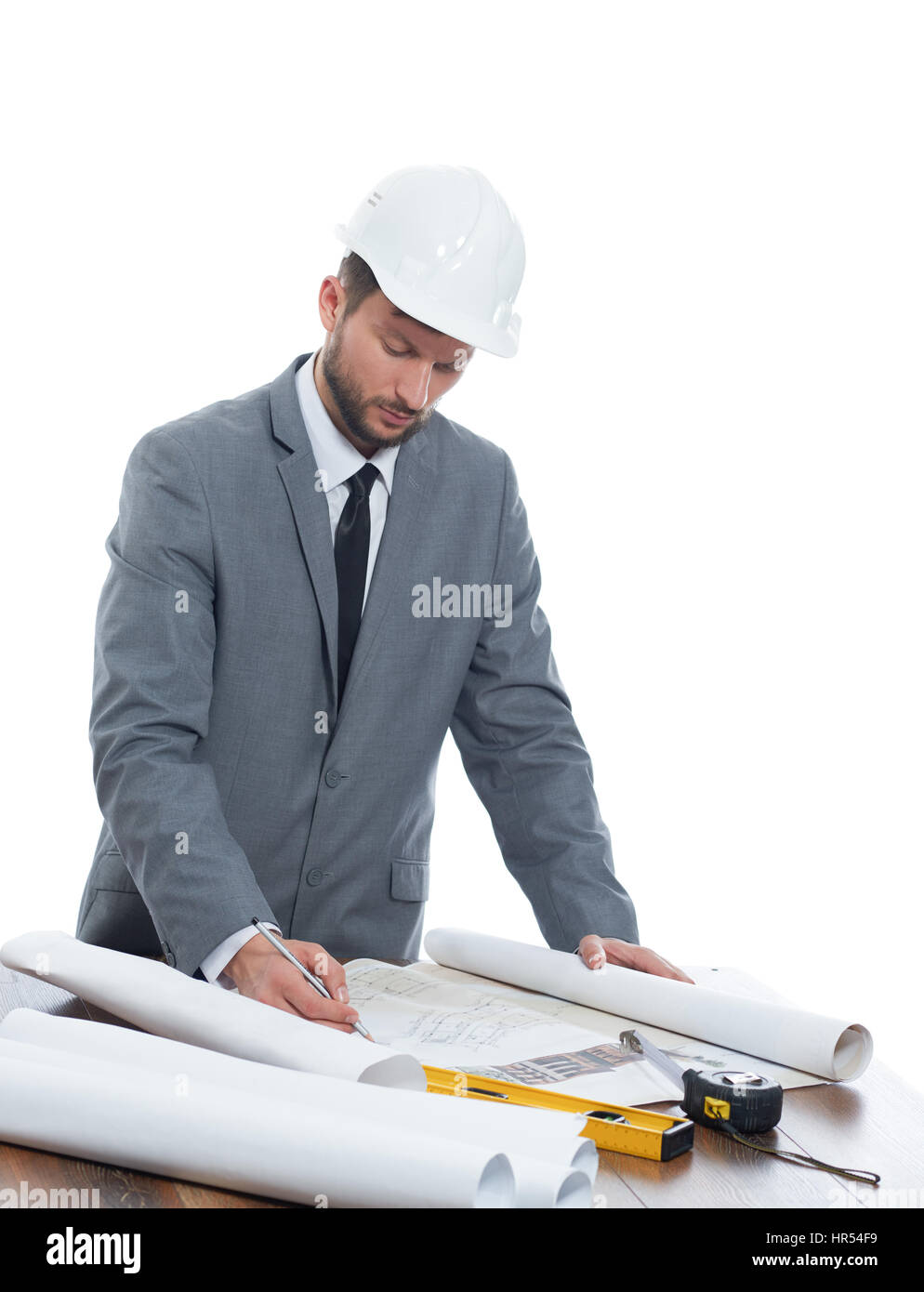 Architect drawing up plans hi-res stock photography and images - Alamy