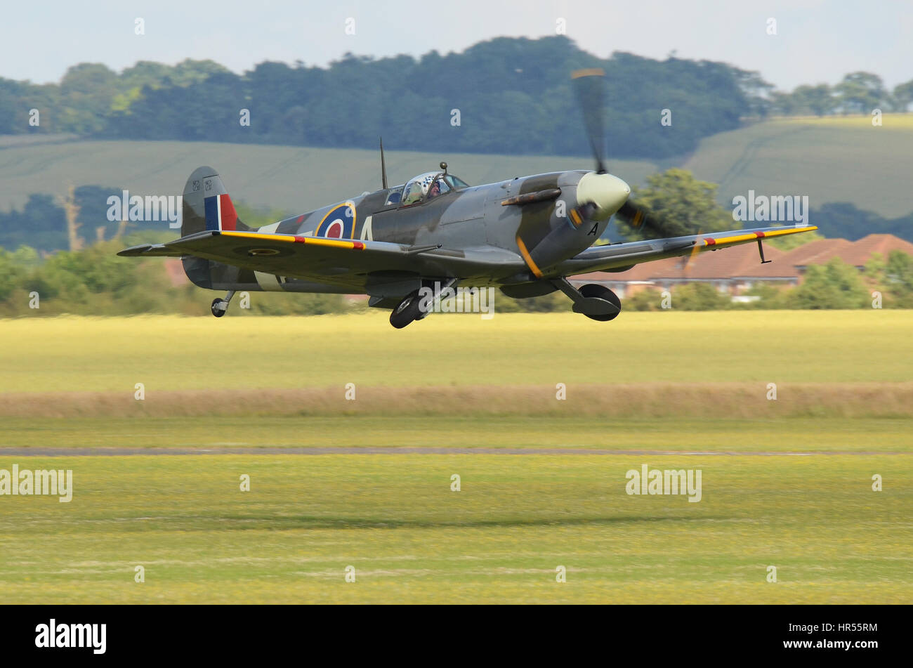 Spitfire Flying At Airshow High Resolution Stock Photography and Images ...