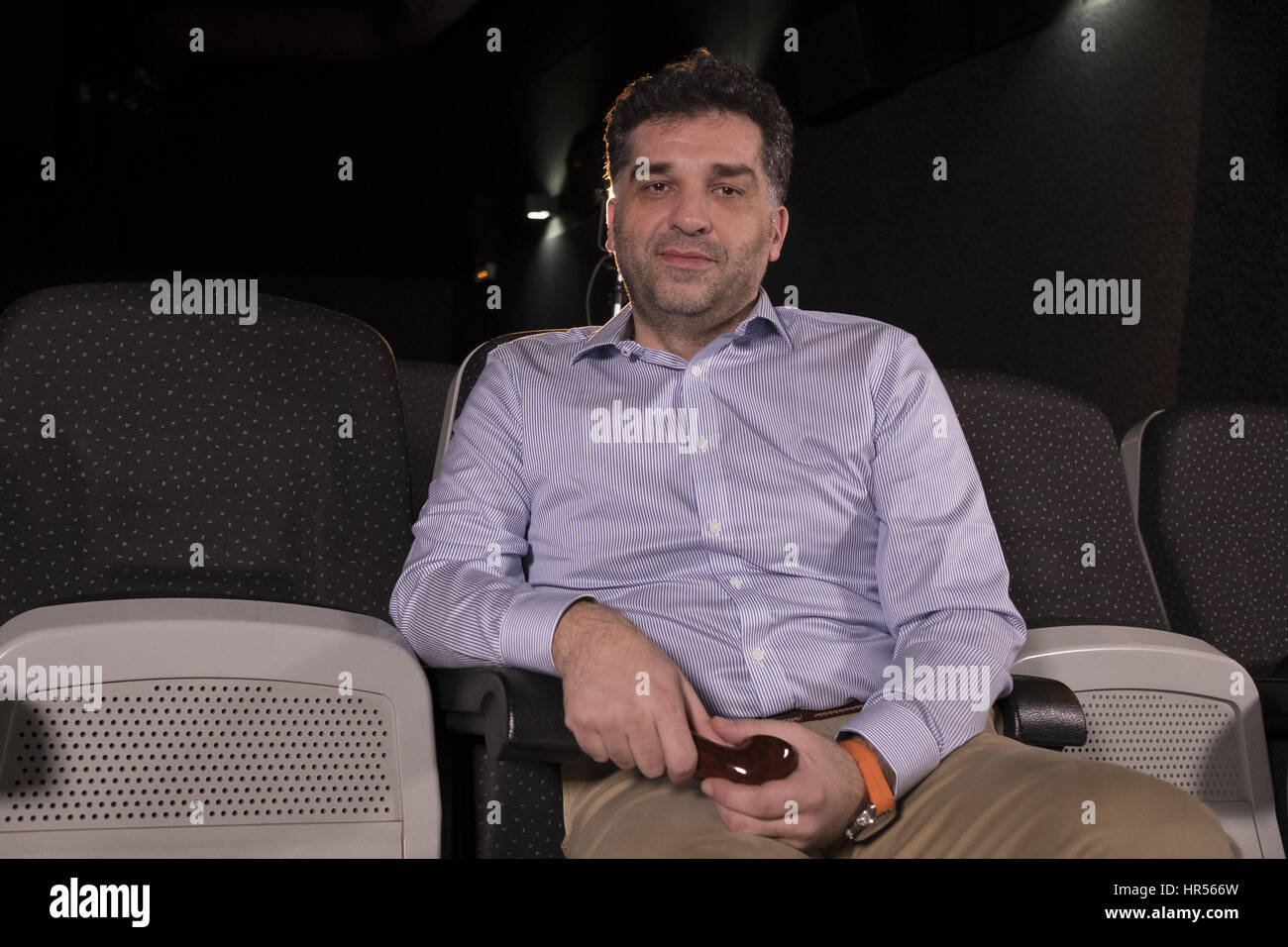 Bosnian director Danis Tanovic attends a presentation of his film ...