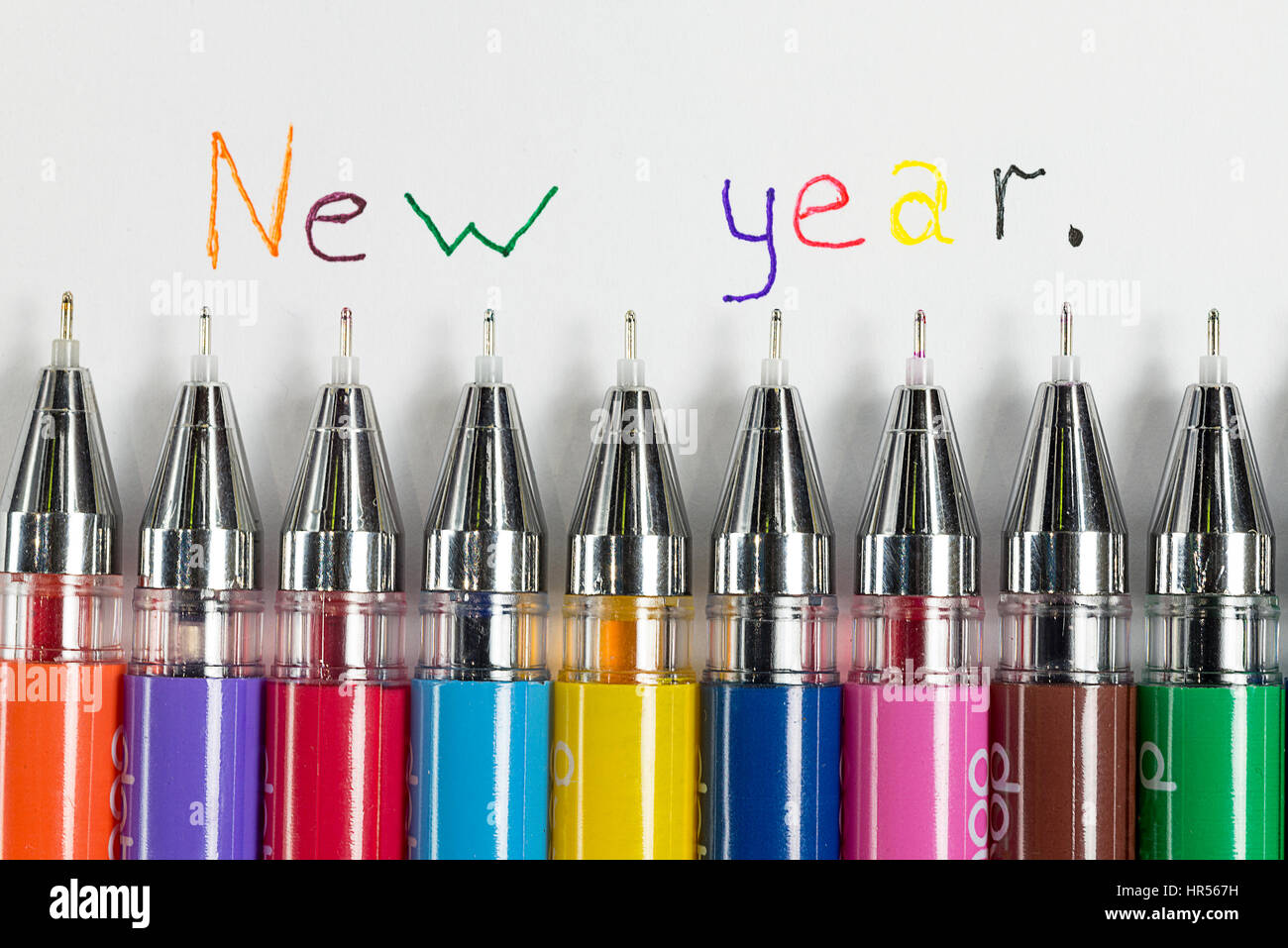 Color pens for drawing on paper Stock Photo - Alamy