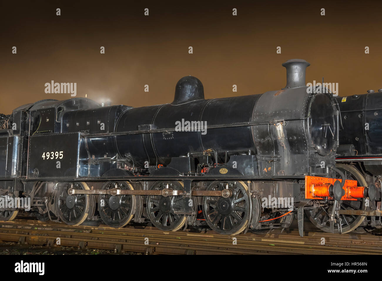 Night shots of steam engines at the Bury headquarters of the East ...